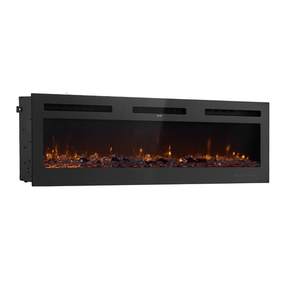 60 Inch Electric Fireplace, Wall Mounted/Recessed, 1500W, Remote ...