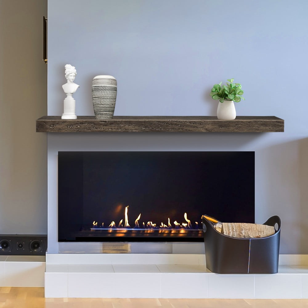 60 Inch Fireplace Mantel Shelf Wall Mounted - Rustic Farmhouse Floating ...