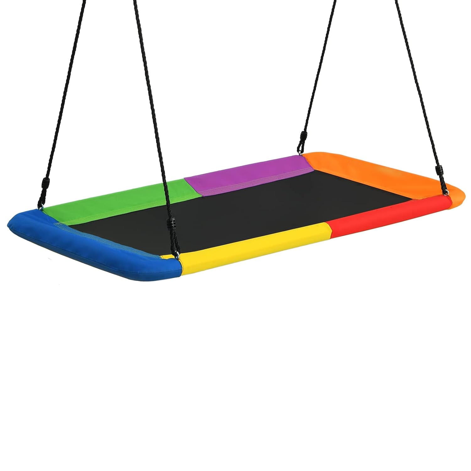 60 Inch Giant Platform Tree Swing, Indoor Outdoor Adjustable Rectangle ...