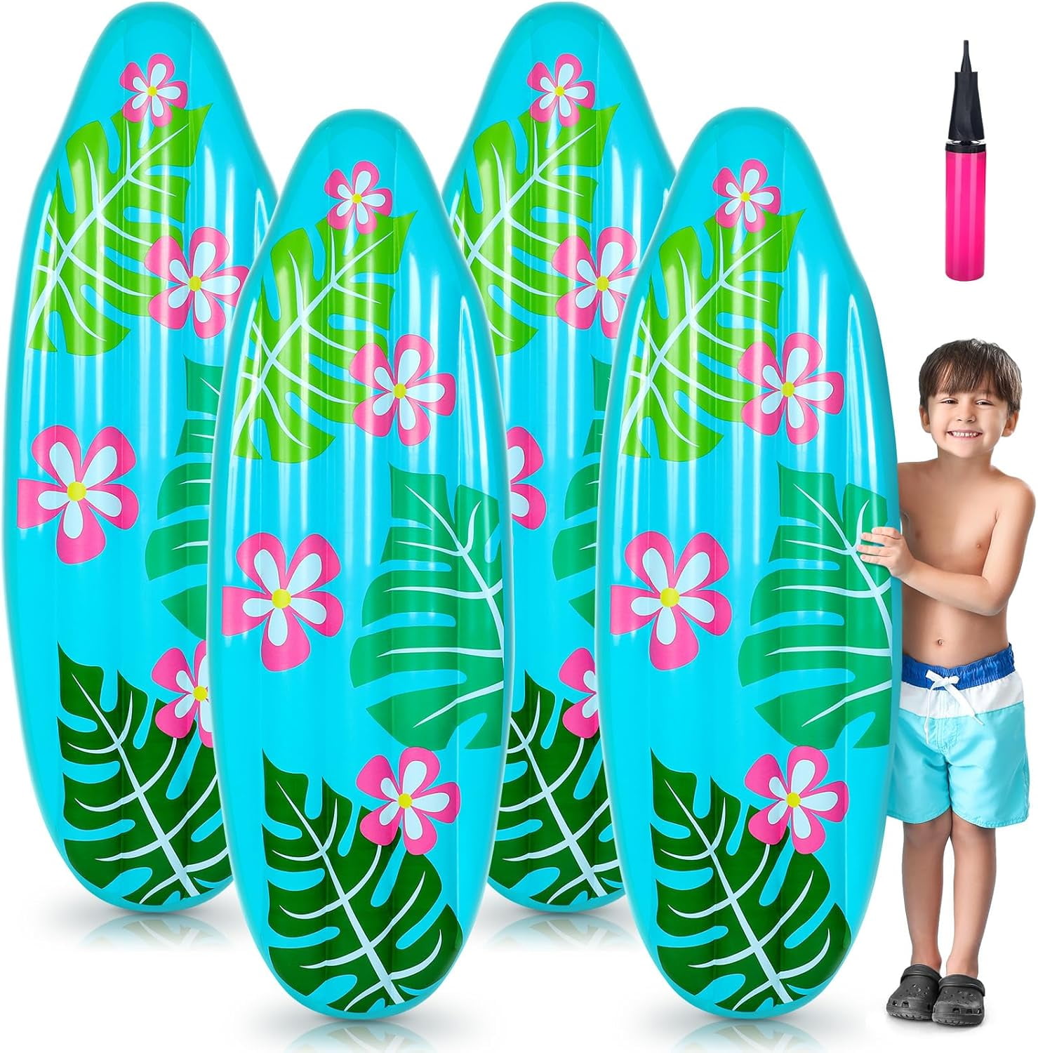 60 Inch Luau Inflatable Surfboard for Beach Inflatable Surf Board Luau ...