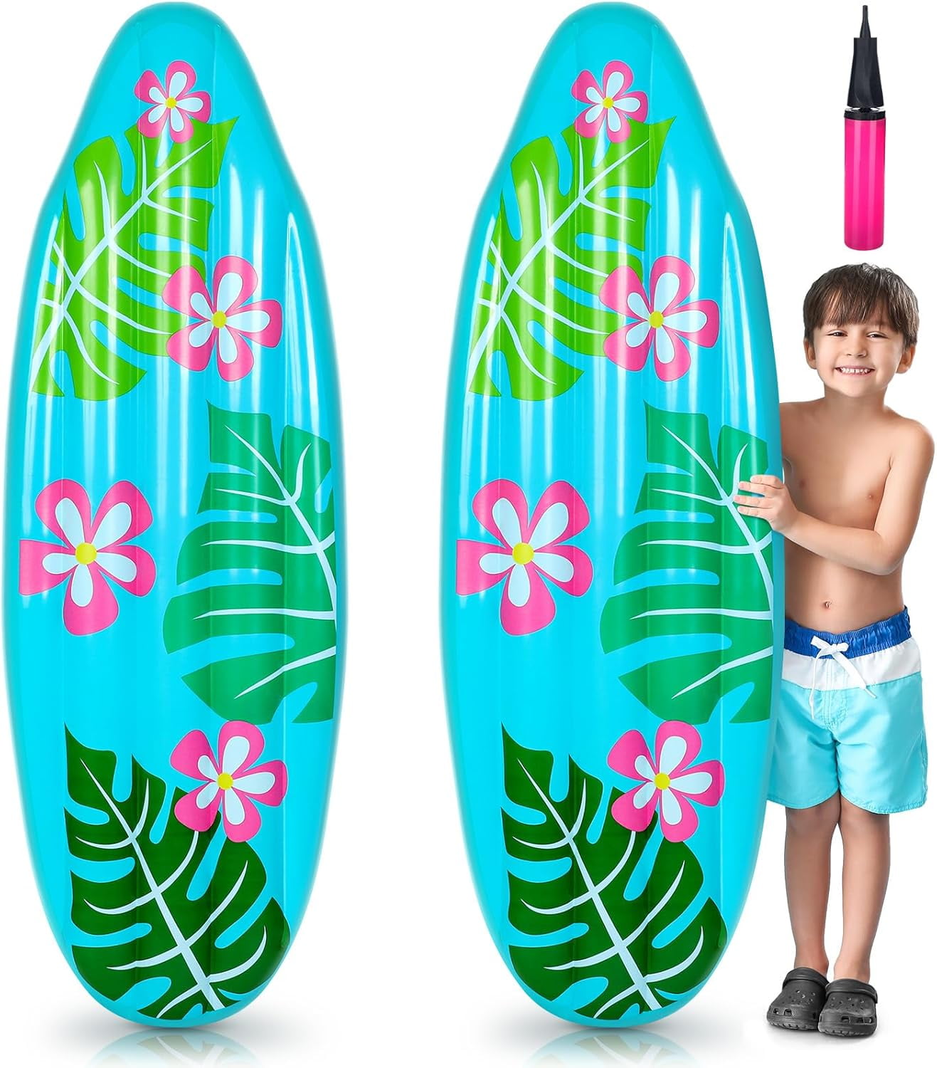 60 Inch Luau Inflatable Surfboard for Beach Inflatable Surf Board Luau ...