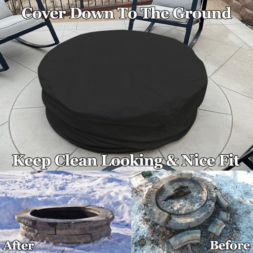 60 Inch Outdoor Built In Fire Pit Cover for In Ground Stone Firepit ...