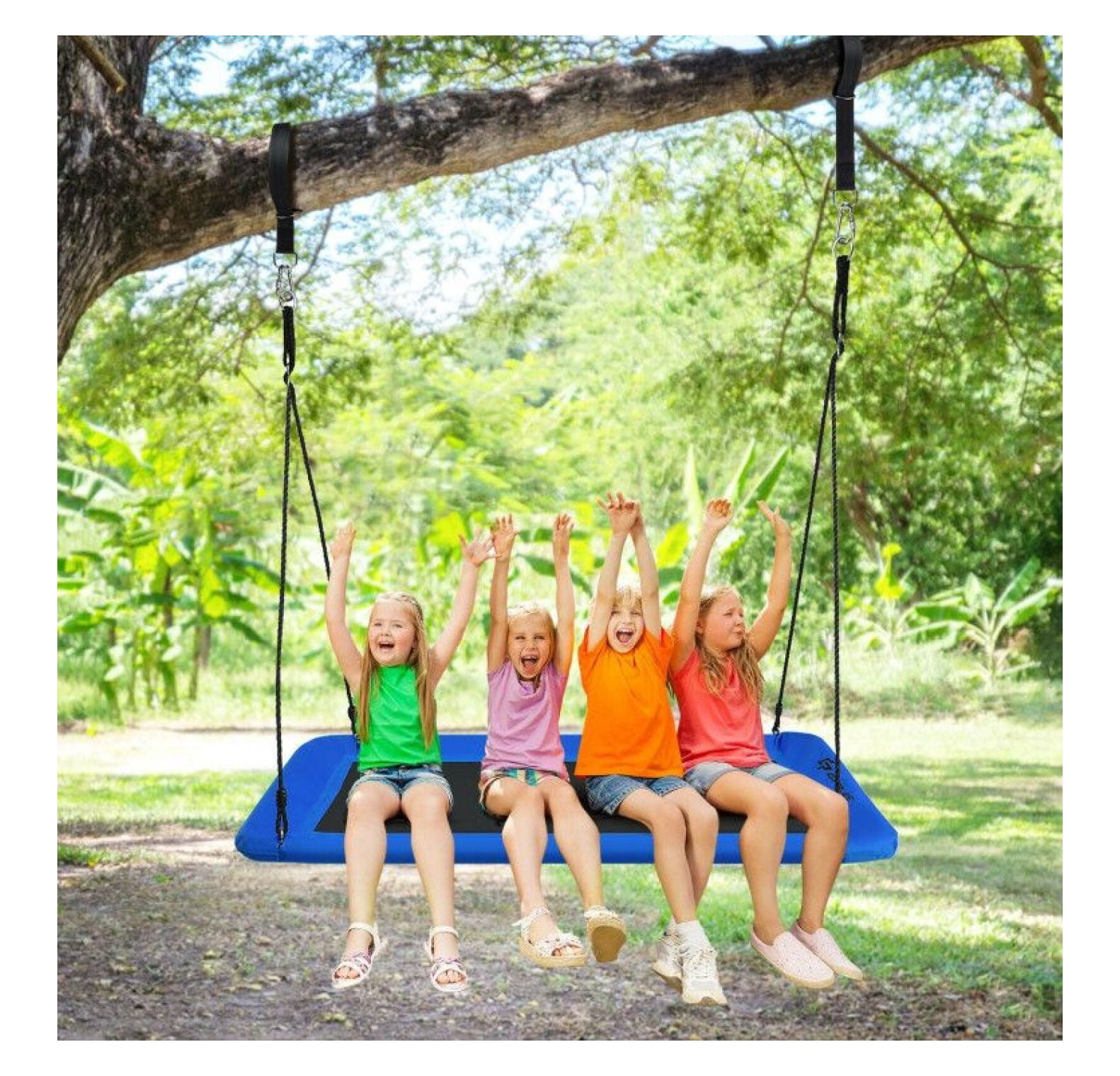 60 Inch Platform Tree Swing - Outdoor Swing Set with Straps - Heavy ...