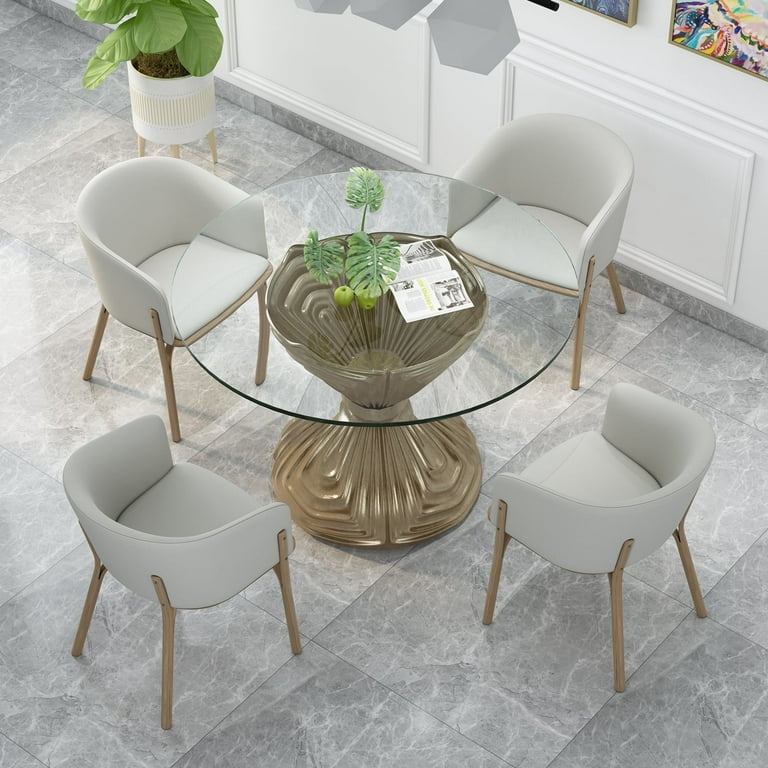 60 Inch Round Glass Table Top 1 3 Thick Ogee Edge Polish Clear Glass Table Top