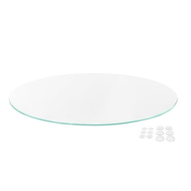Topcobe 30" Round Tempered Glass Tabletop - 1/4" Thick, Polished Edge ...