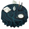 60 Inch Round Lace Tablecloth Water Resistant Washable, Adventure Map ...