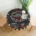 60 Inch Round Tablecloth – Waterproof, Stain-Resistant, Christmas ...