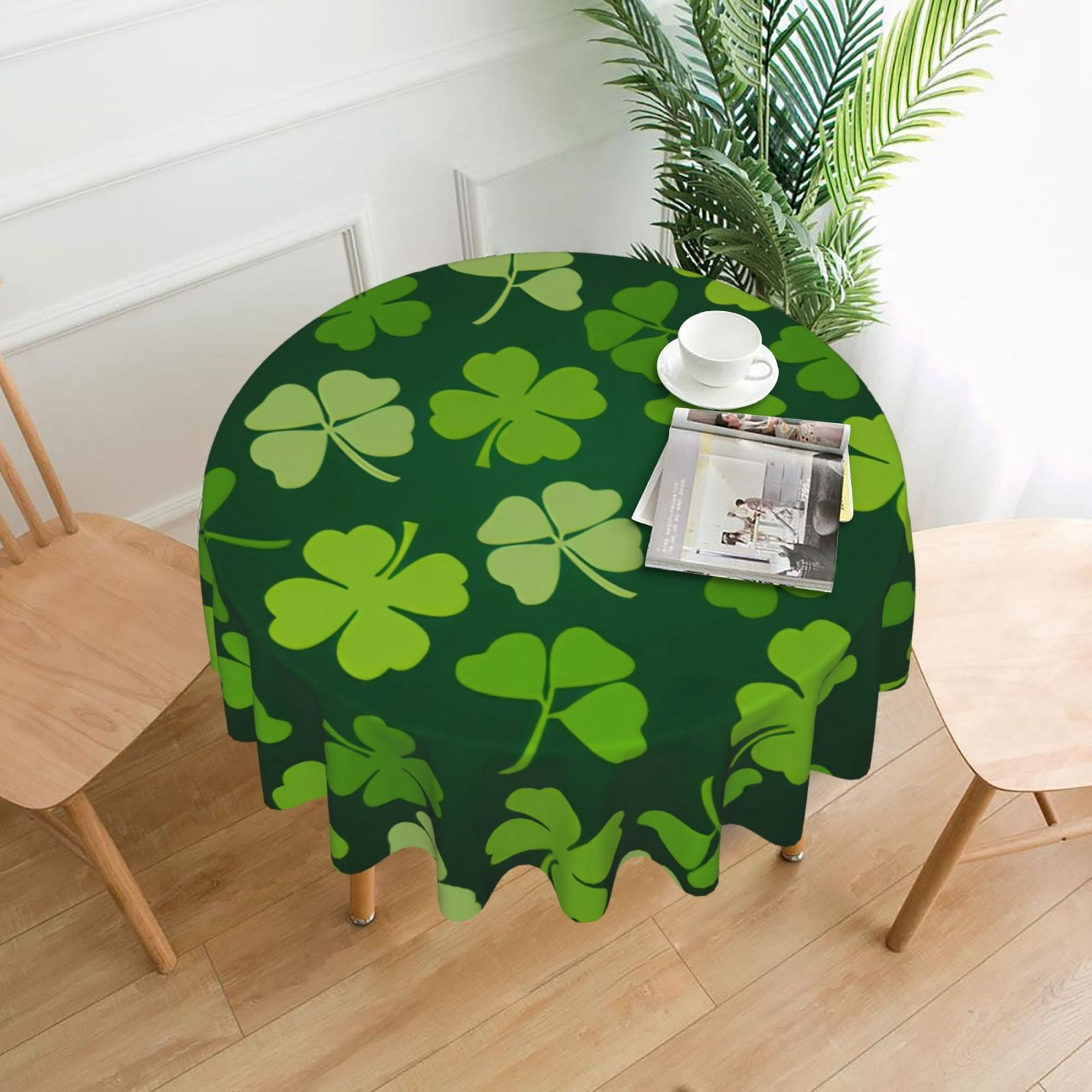 60 Inch Round Tablecloth – Waterproof, Stain-Resistant, St Patricks Day ...