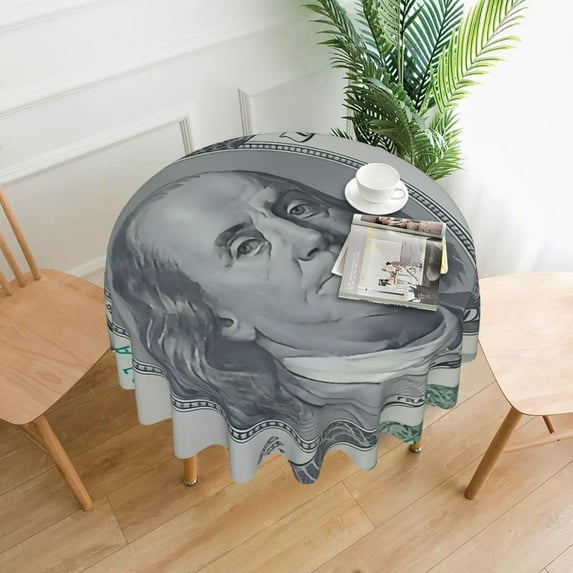 60 Inch Round Tablecloth – Waterproof, Stain-Resistant, US Dollars ...