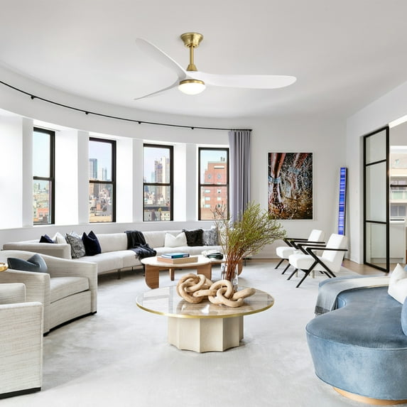 60 Inch Smart Ceiling Fan with Light Smart App Remote Control DC Motor ...