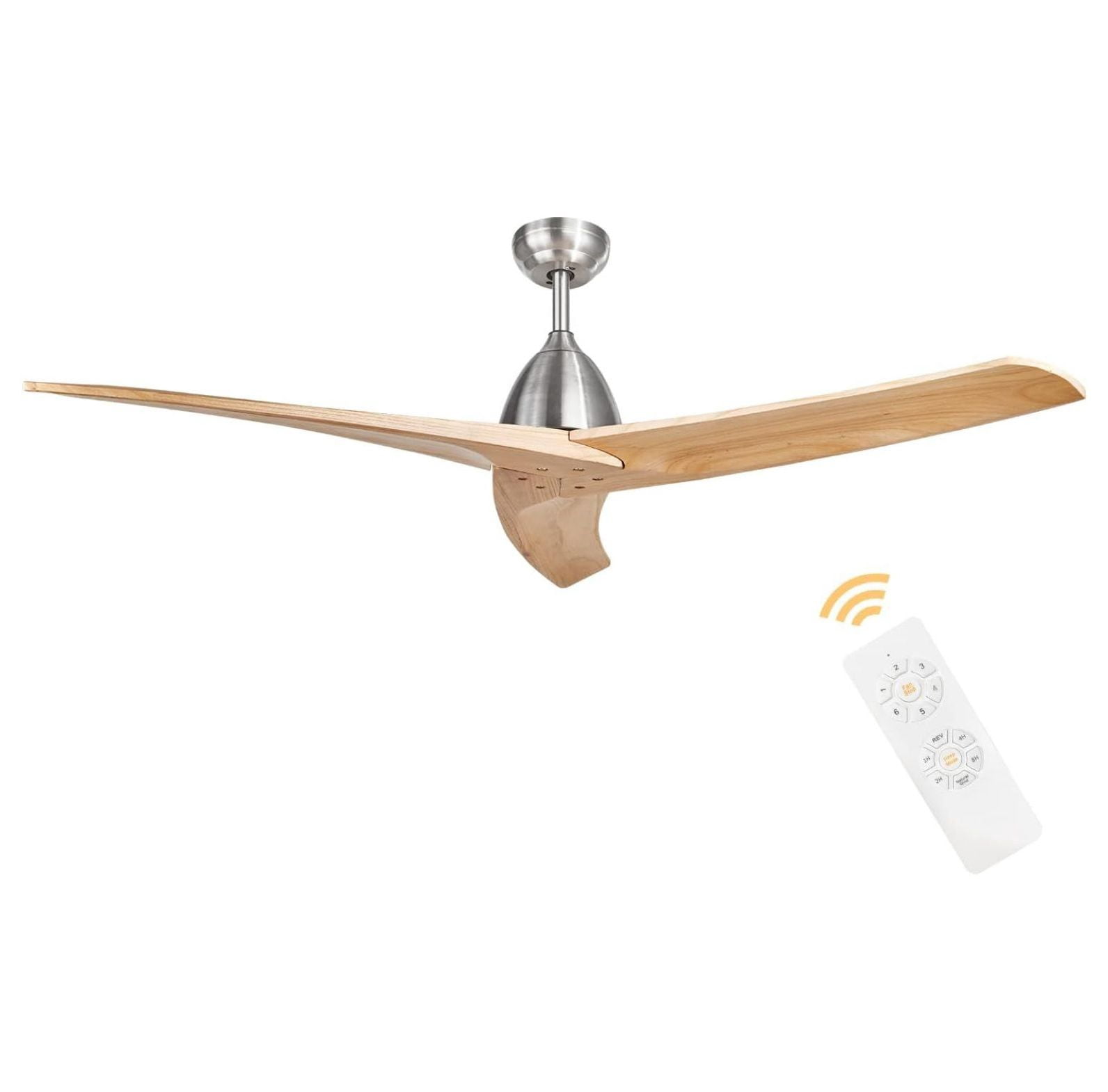 60 Inch Solid Wood Ceiling Fans No Lights ,Large Outdoor Real Wood ...