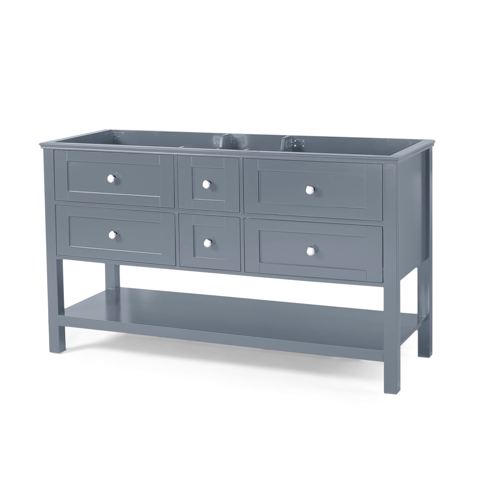60-Inch Storage Cabinet with Adjustable Shelves, Heavy-Duty Metal Frame ...