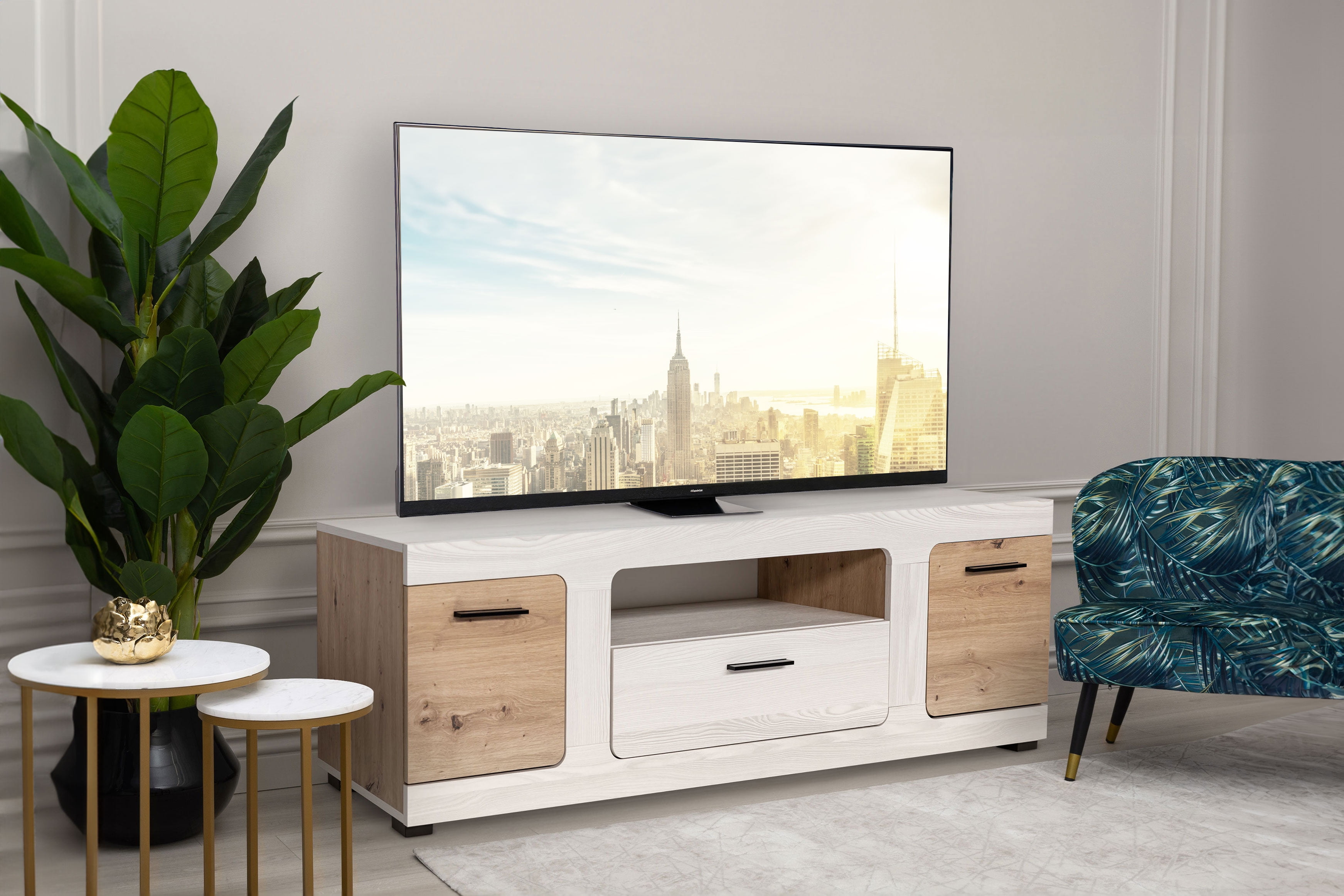 60" Inch TV Stand Console Entertainment Center for TV’s up to 70“with ...