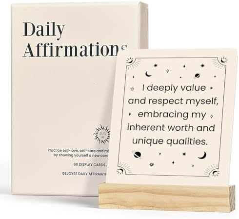 60 Intelligent Change Mindful Affirmation Cards for Women with Display ...