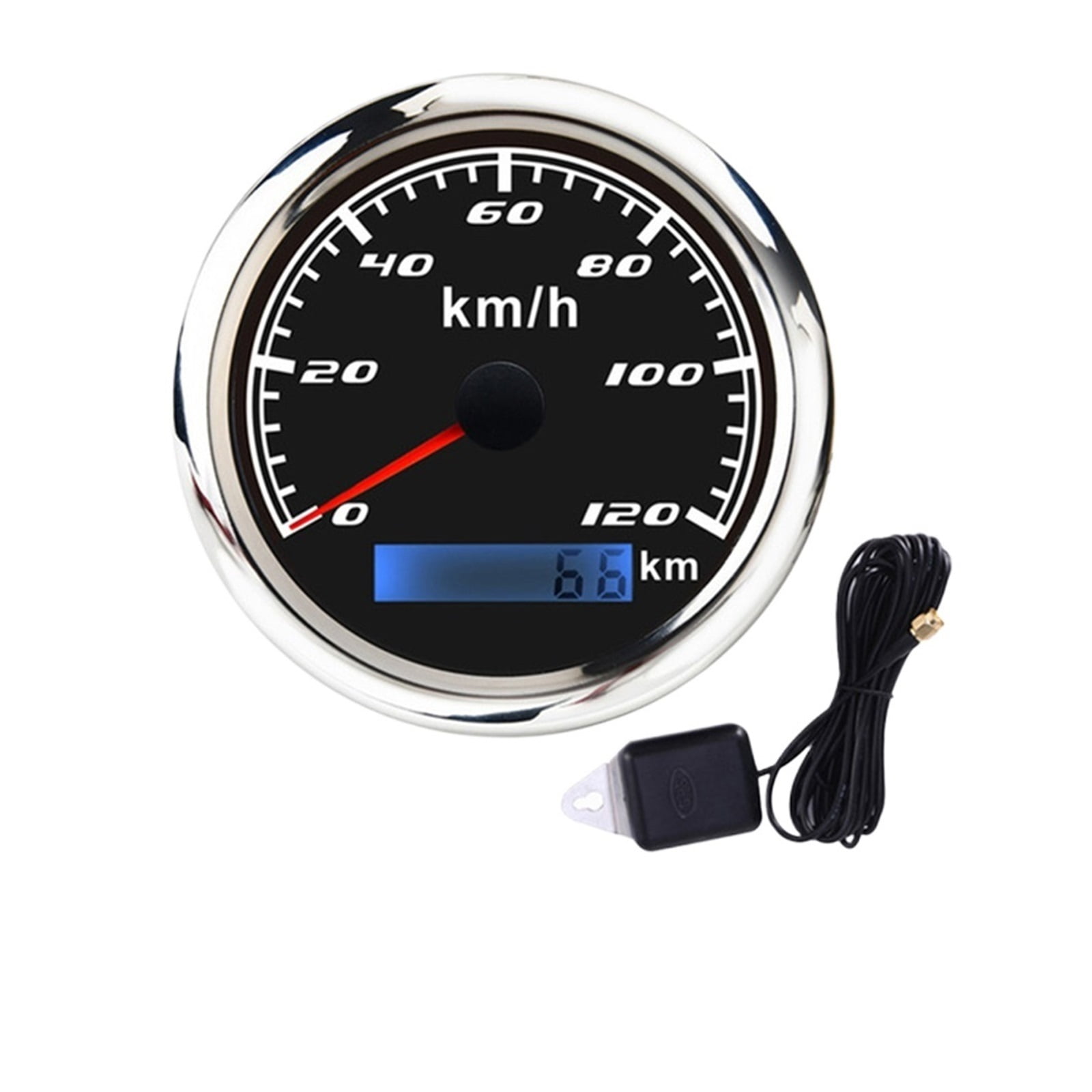 60 Km/h GPS Speedometer With Red Backlight 85mm Waterproof Speed Meter ...