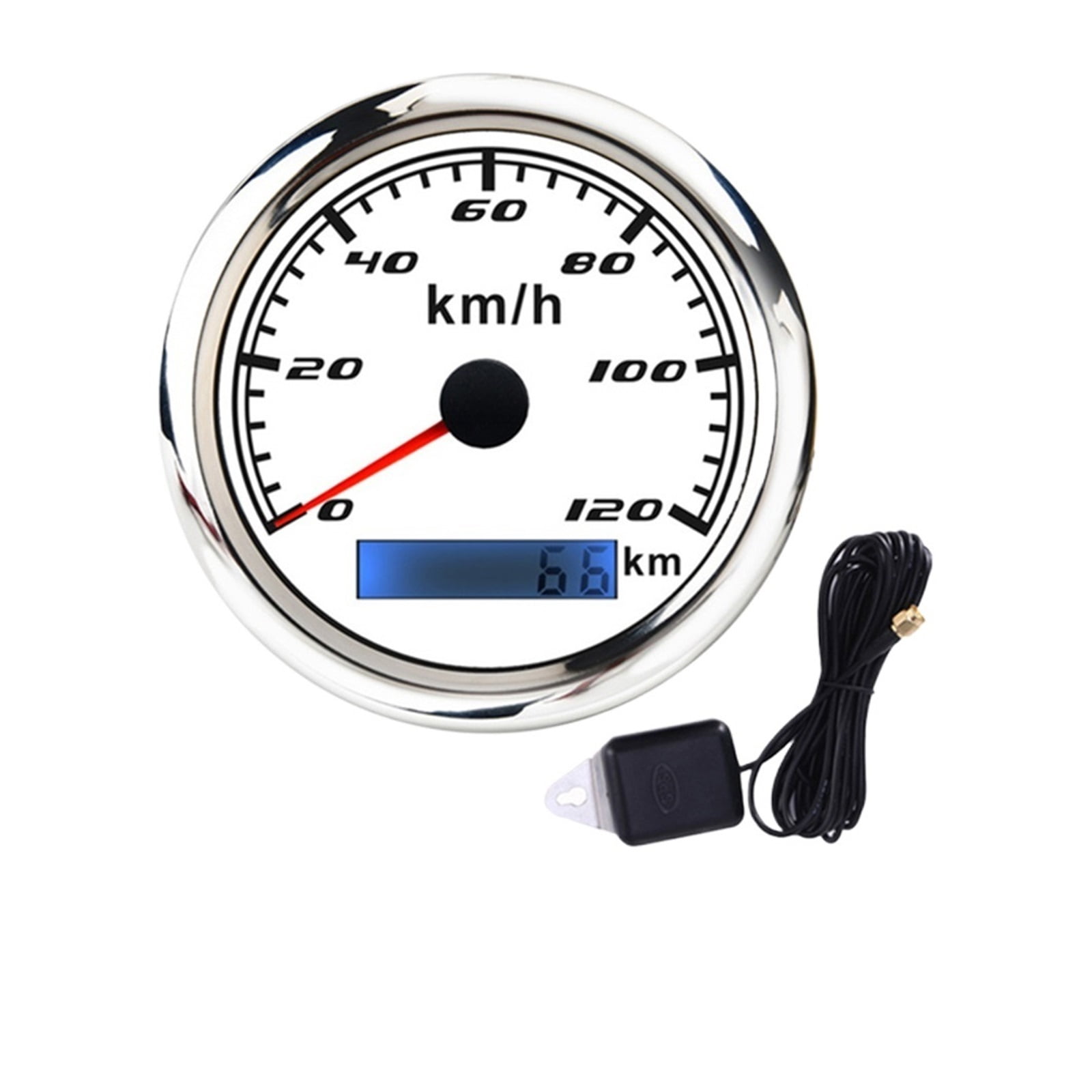 60 Km/h GPS Speedometer With Red Backlight 85mm Waterproof Speed Meter ...