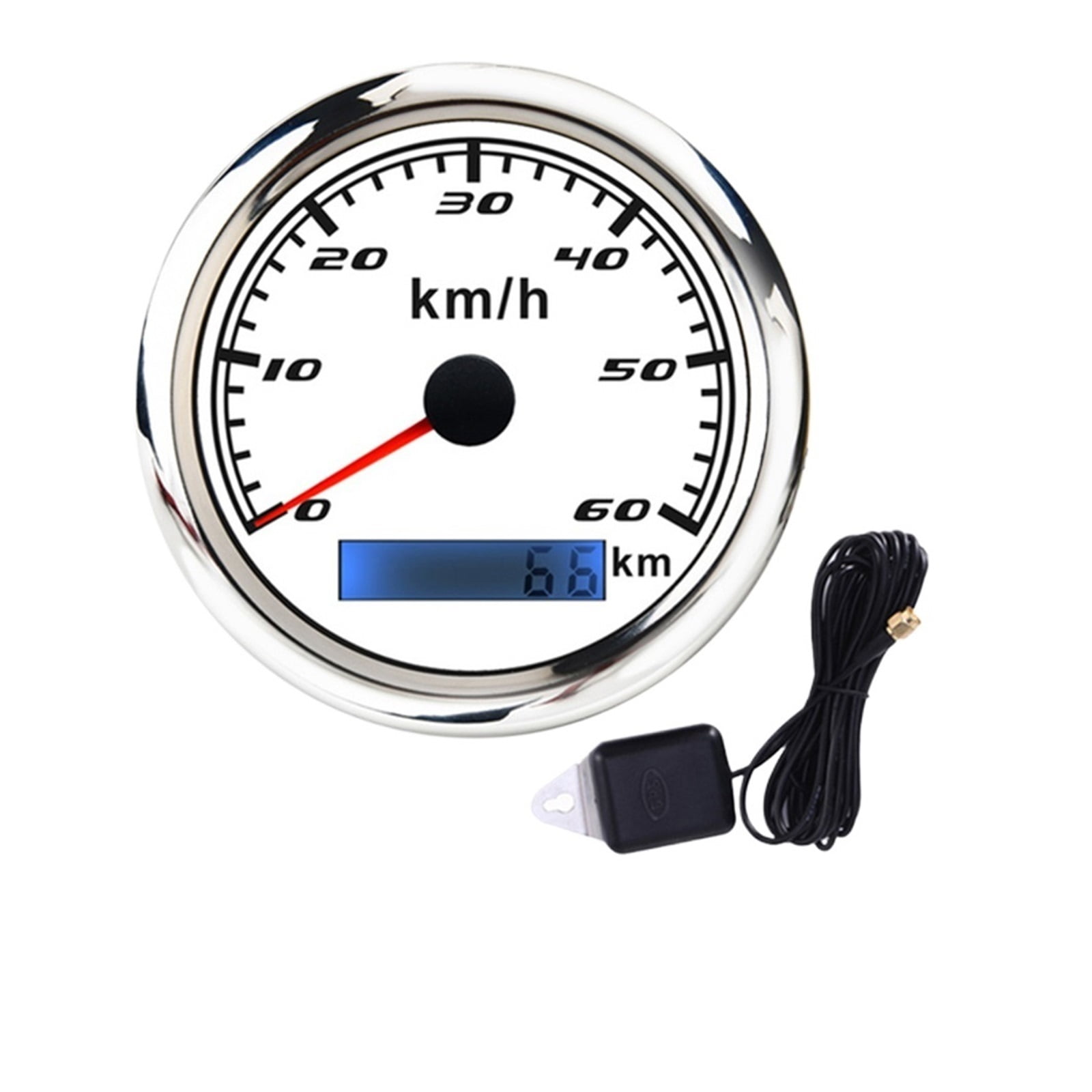 60 Km/h GPS Speedometer With Red Backlight 85mm Waterproof Speed Meter ...