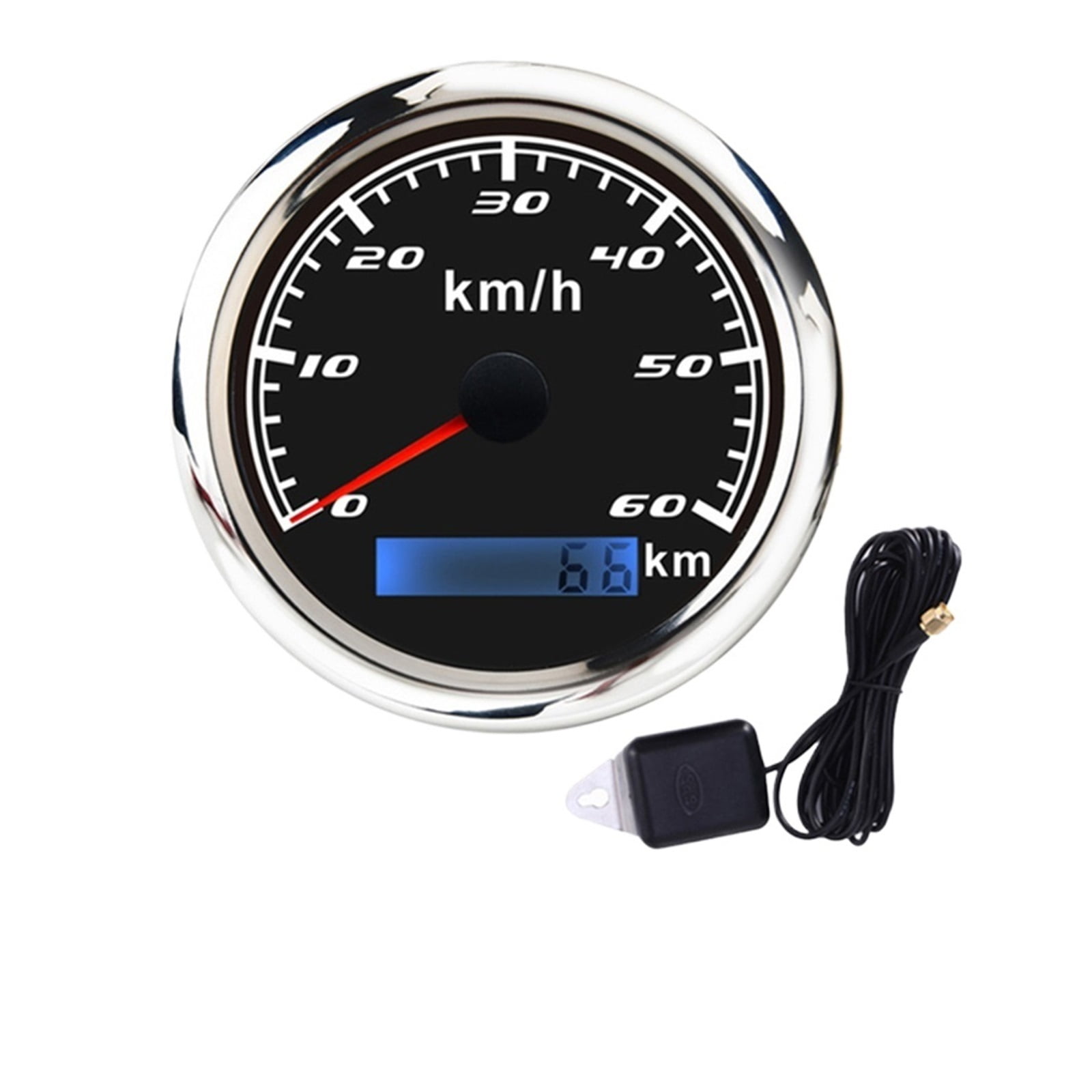 60 Km/h GPS Speedometer With Red Backlight 85mm Waterproof Speed Meter ...