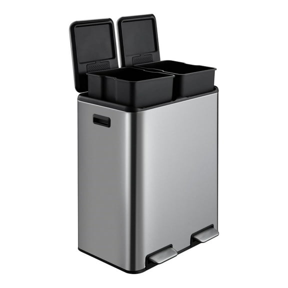 simplehuman Smart Trash Can 58L/15.3G, Rectangular, Sensor with Voice ...