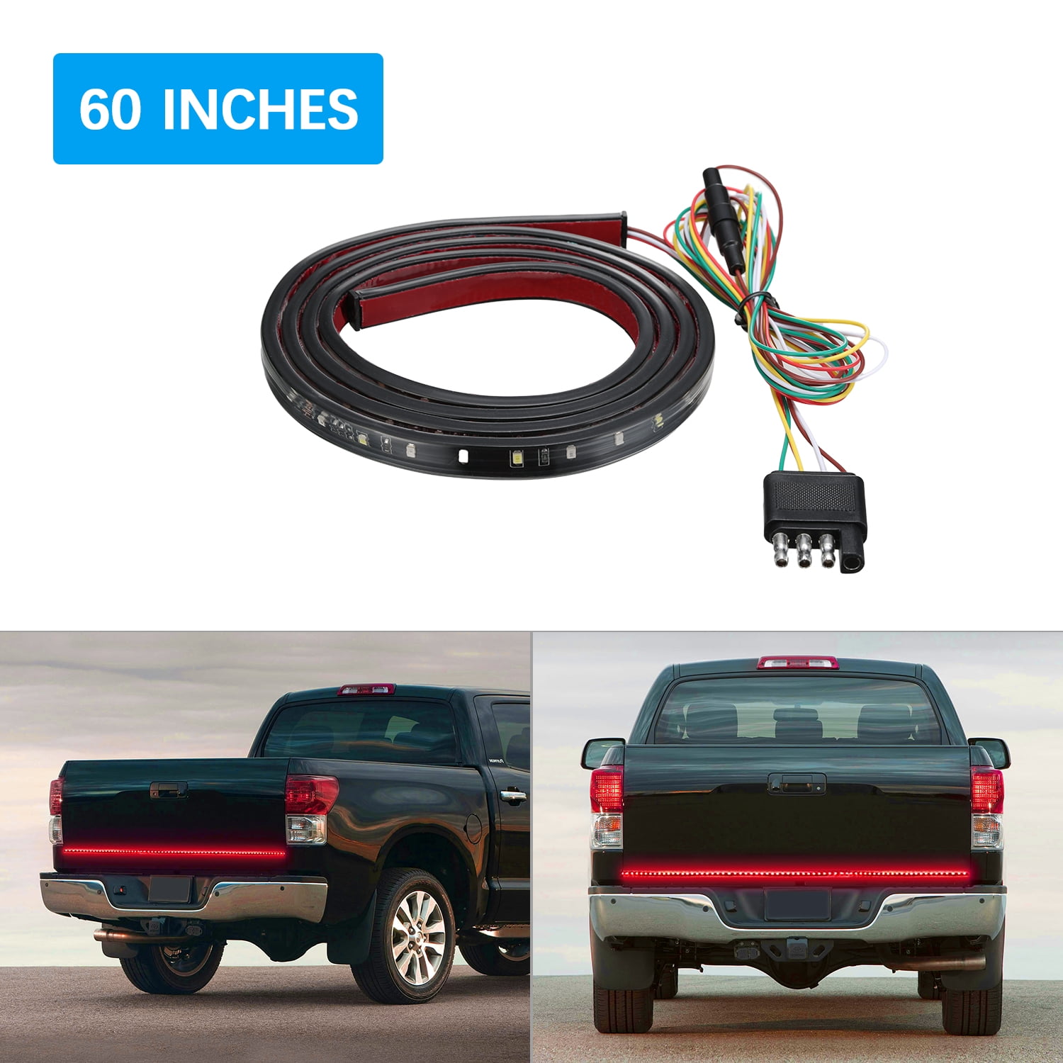 60" LED Strip Tailgate Light Bar Reverse Brake Signal - Walmart.com