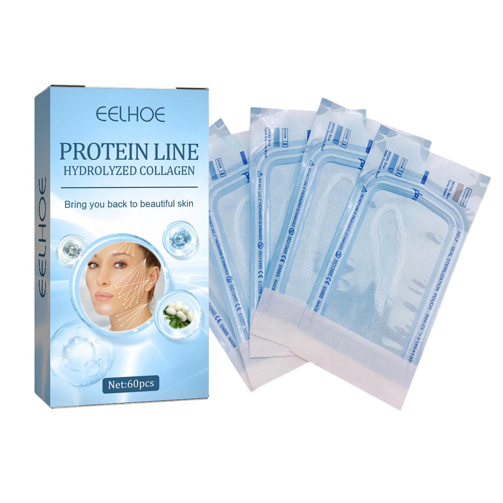 60 Lines Instant Face Protein Thread Reduce wrinkles Firming Lifting ...