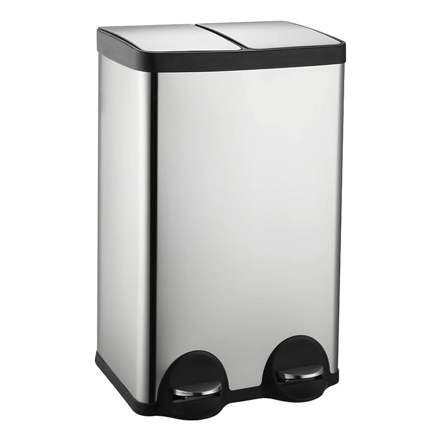 60 Liter (2x30L) 16 Gallon Dual Trash Can, Recycle Bins for Kitchen ...