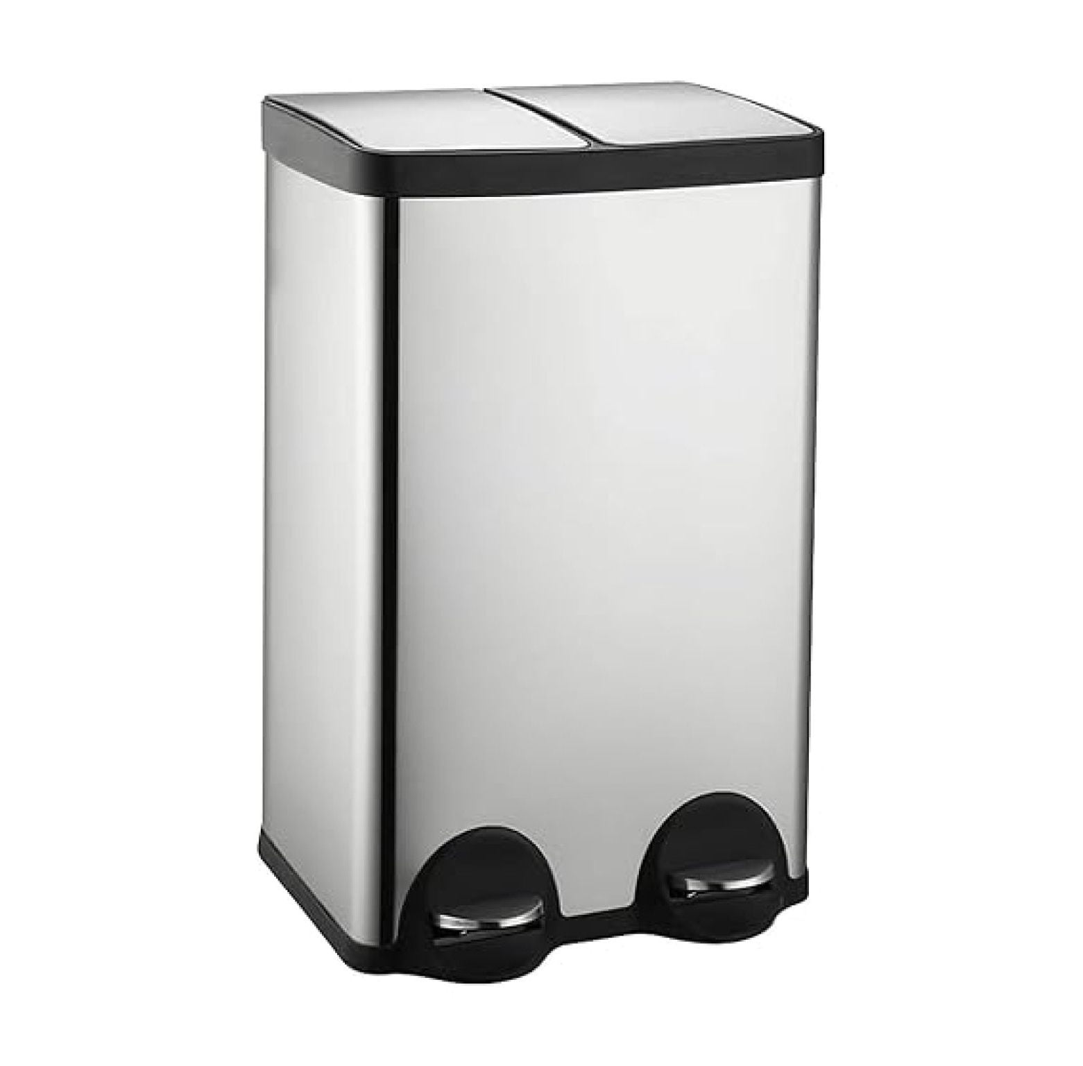 60 Liter (2x30L) 16 Gallon Dual Trash Can, Recycle Bins for Kitchen ...