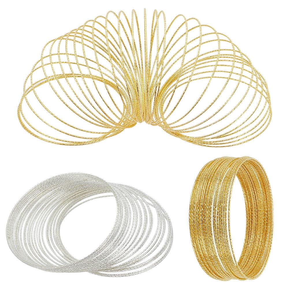 60 Loops 1.2mm Memory Wire for Bracelet Making 17 Gauge Memory Beading ...