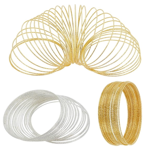 60 Loops 1.2mm Memory Wire for Bracelet Making 17 Gauge Memory Beading ...