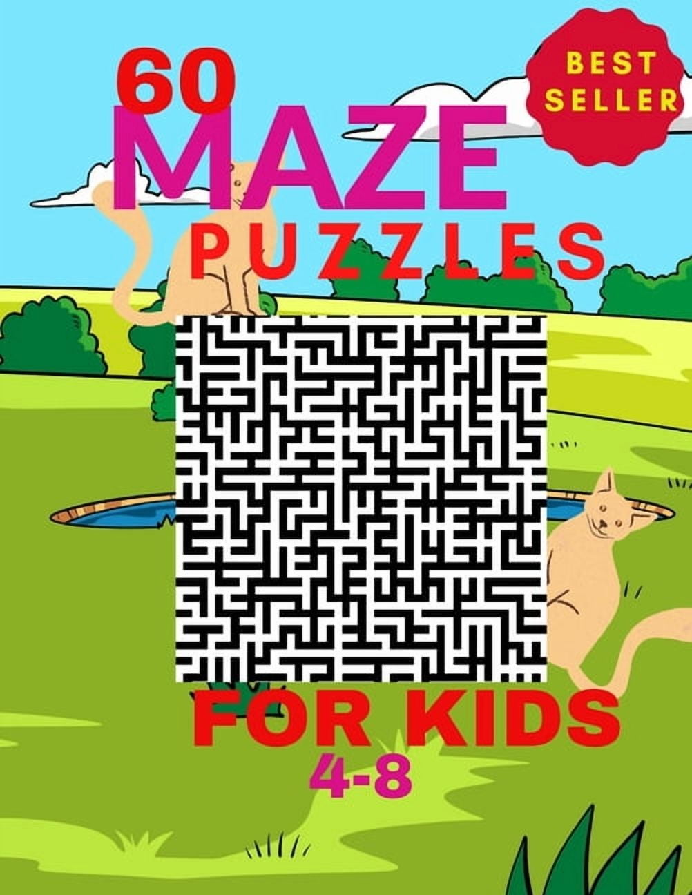60 Maze Puzzles for Kids 4-8 : : Workbook for Game Puzzles, for Kids ...