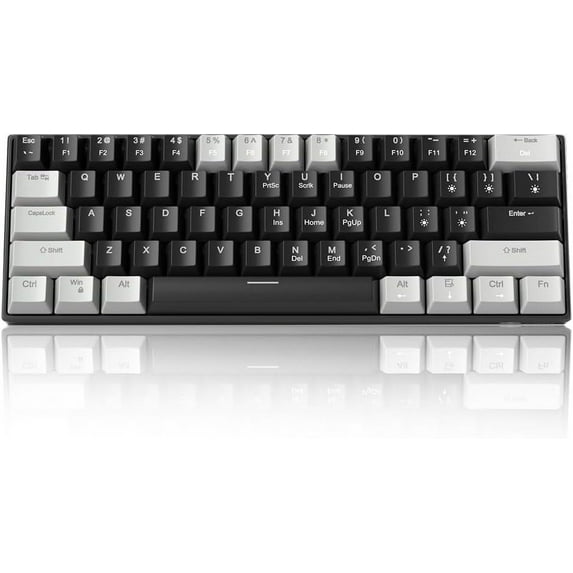 60% Mechanical Gaming Keyboard,Mixed Color Keycaps Gaming Keyboard with ...