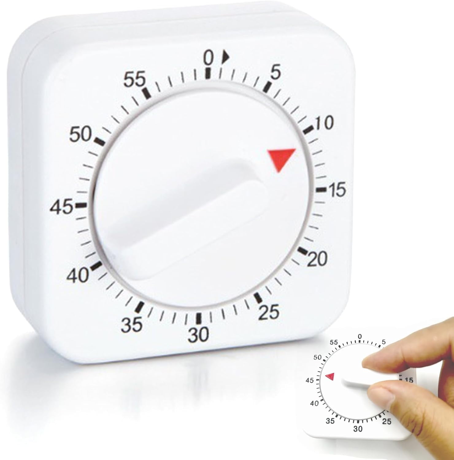 60 Minute Mechanical Kitchen Timer with Loud Alarm，Manual Wind Up ...