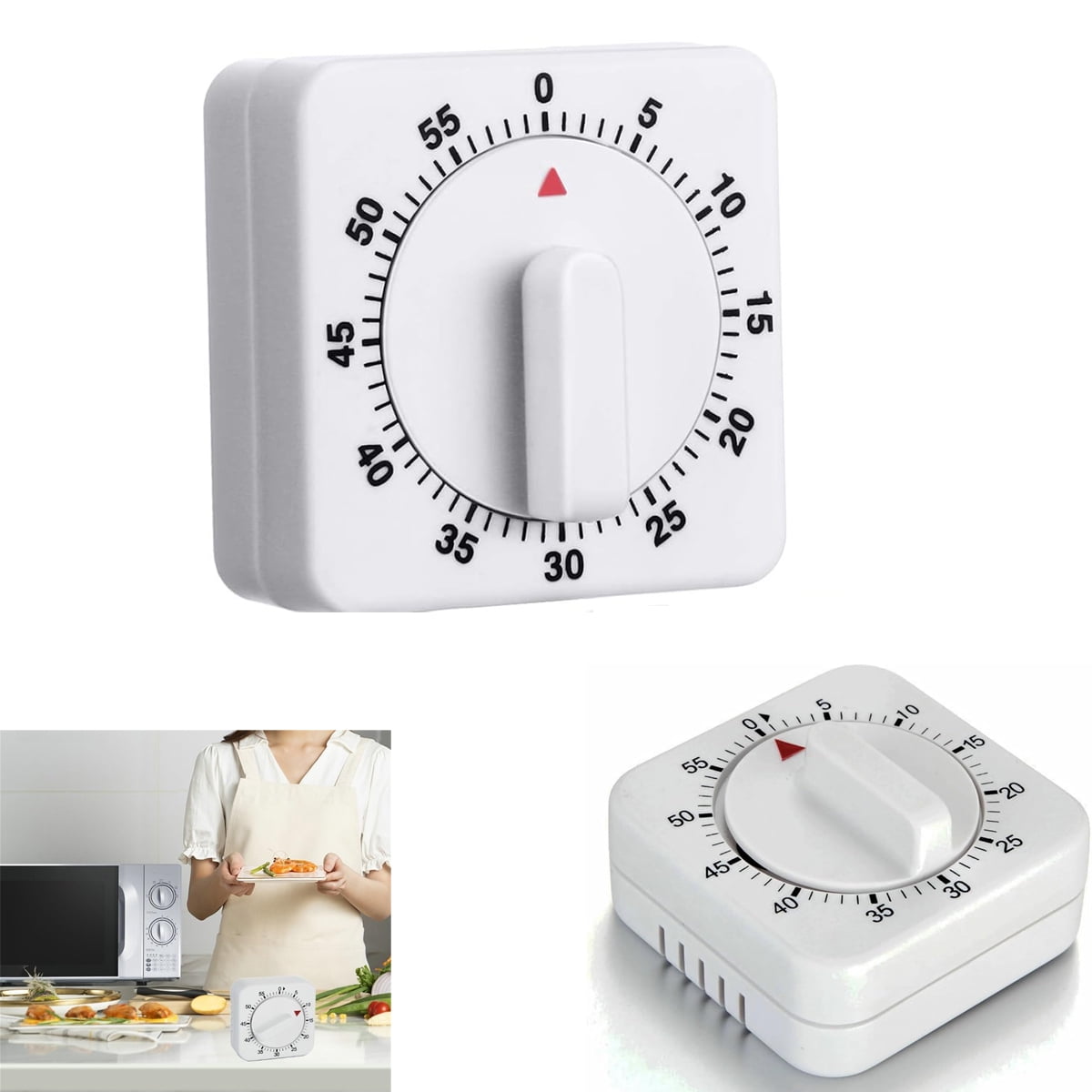 60 Minute Mechanical Kitchen Timer,Tutuviw Kitchen Cooking Timer Clock ...