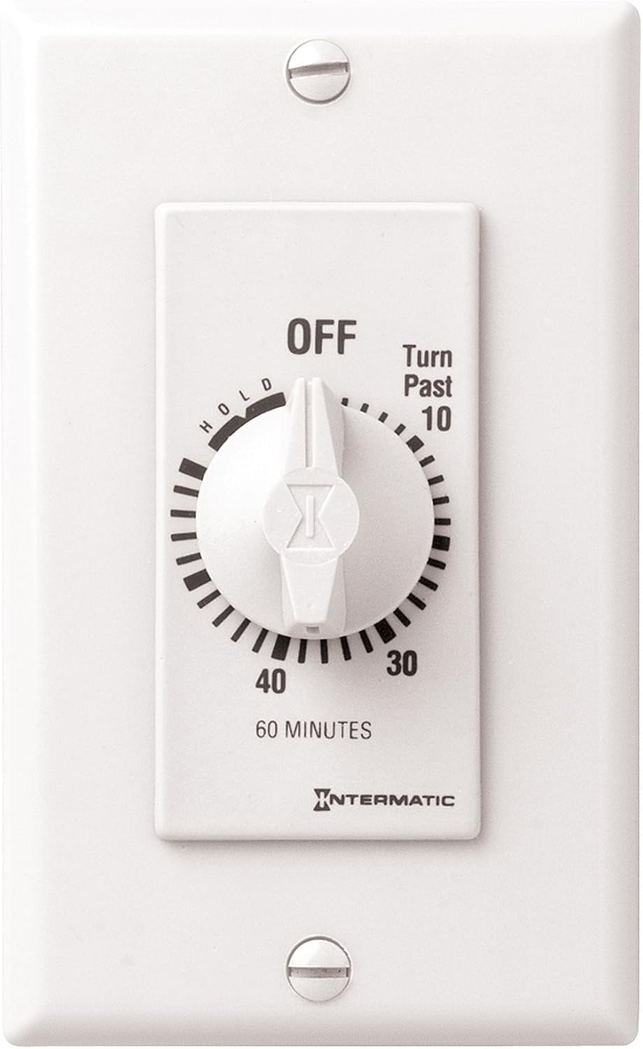 60-Minute Spring-Loaded Wall Timer, White - FD60MHW - Walmart.com