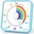 60 Minute Visual Timer for Kids and Adults, Non-Ticking 7.5 Inch Large Visual Countdown Timers ...