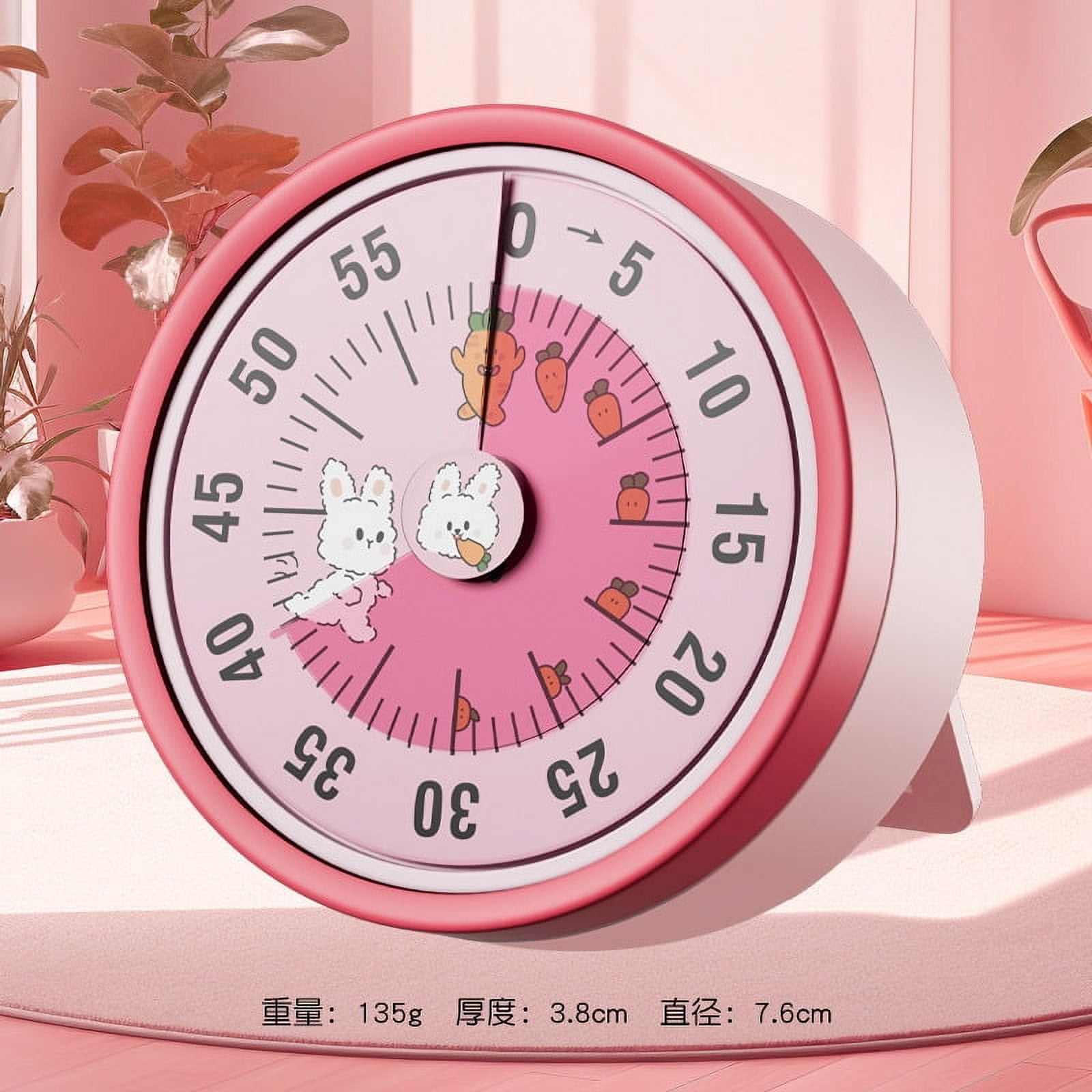 60 Minute Visual Timer Magnetic Timer Kitchen Timer 3-Inch Mechanical ...