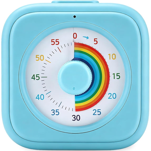 60-Minute Visual Timer for Kids, Silent Rainbow Countdown Timer for ...