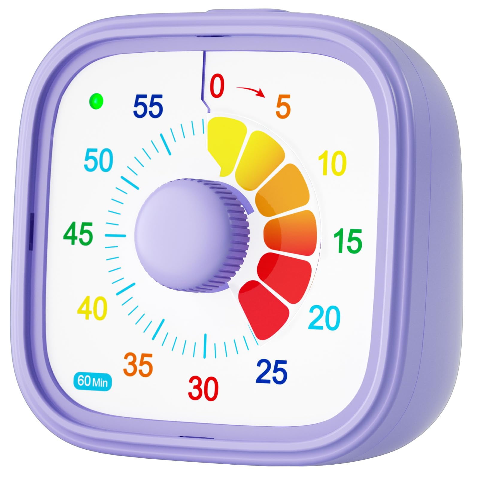 60 Minute Visual Timer with Colorful Dial, Pomodoro Timer for Kids and ...