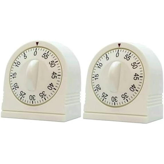 60 Minute Wind Up Timer, Visual Mechanical Timer with Loud Alarm ...