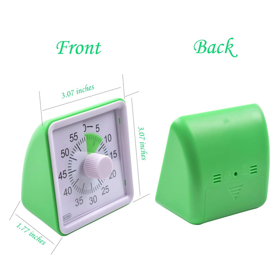 60 Minutes Analog Visual Timer Silent Countdown Clock Time Management ...