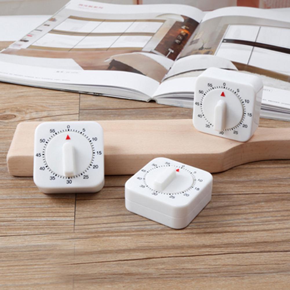 60 Minutes Kitchen Cook Square Timer Mechanical Countdown Alarm Clock ...