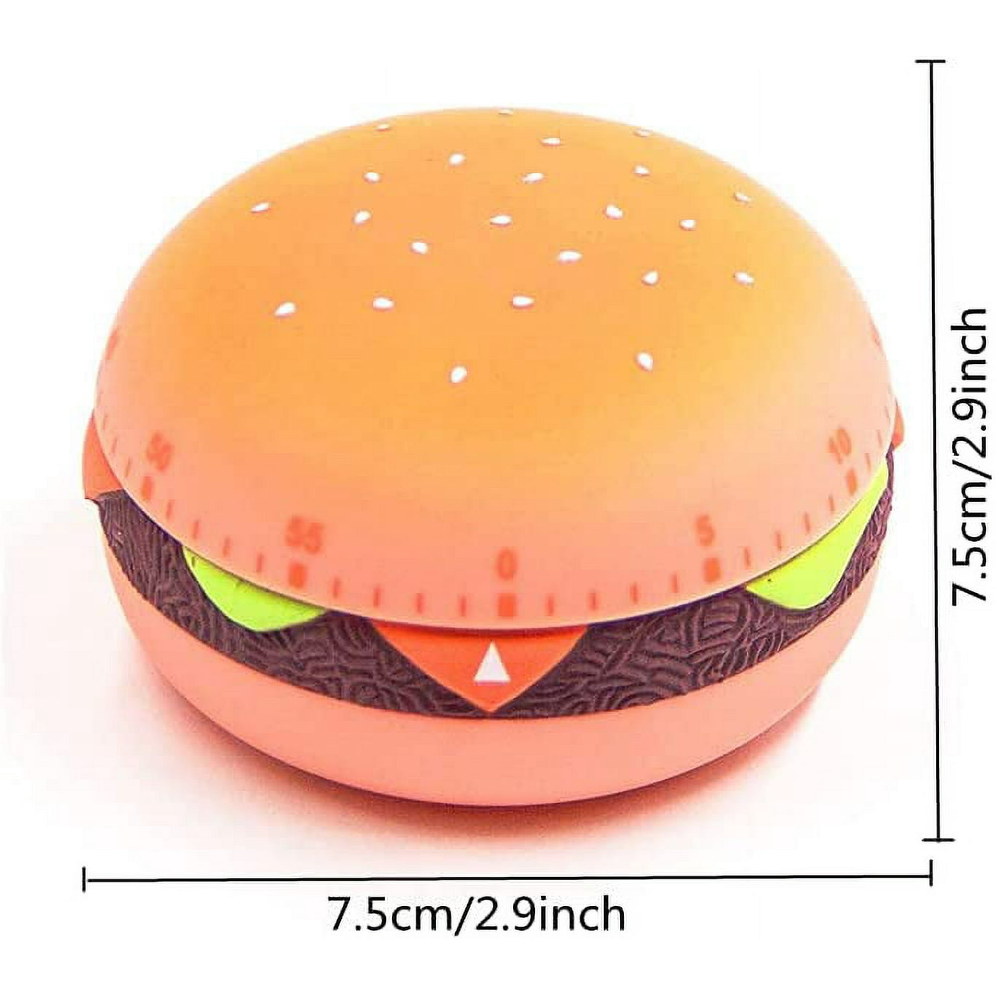 60 Minutes Mechanical Timers, Hamburger Countdown Alarm, Kitchen Chef ...