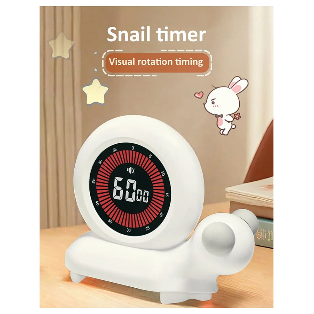 60 Minutes Visual Analog Timer Cute Silent Rotary Timer Kitchen Timer ...