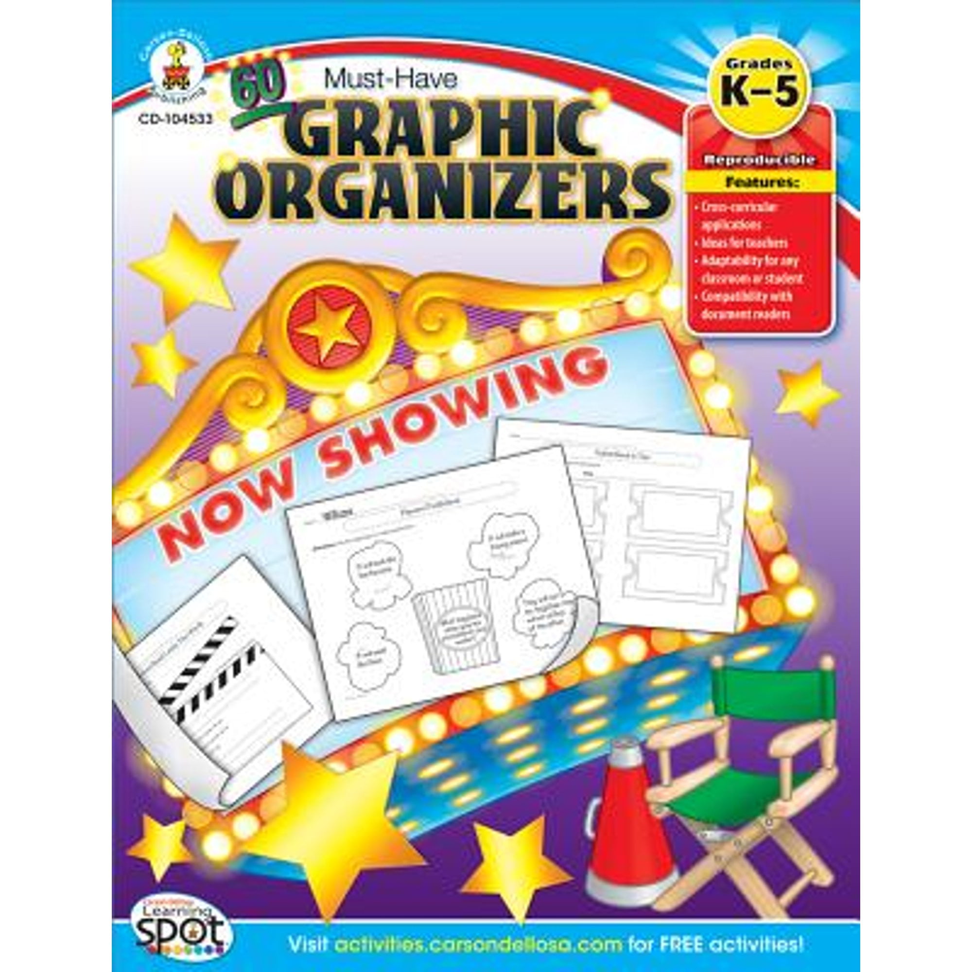 60 Must-Have Graphic Organizers, Grades K - 5 - Walmart.com