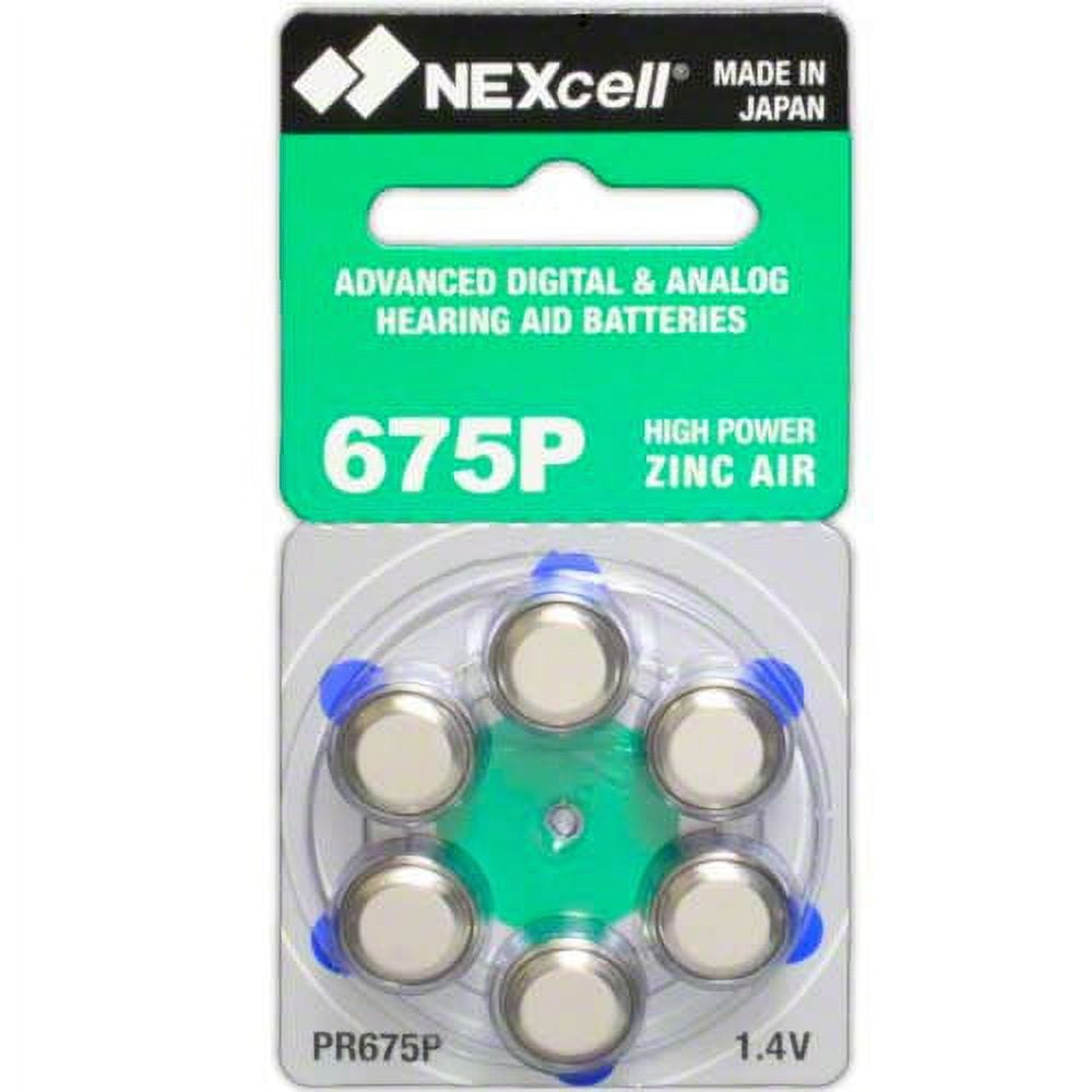 60 NEXcell Hearing Aid Batteries Size: 675P Cochlear + Keychain ...