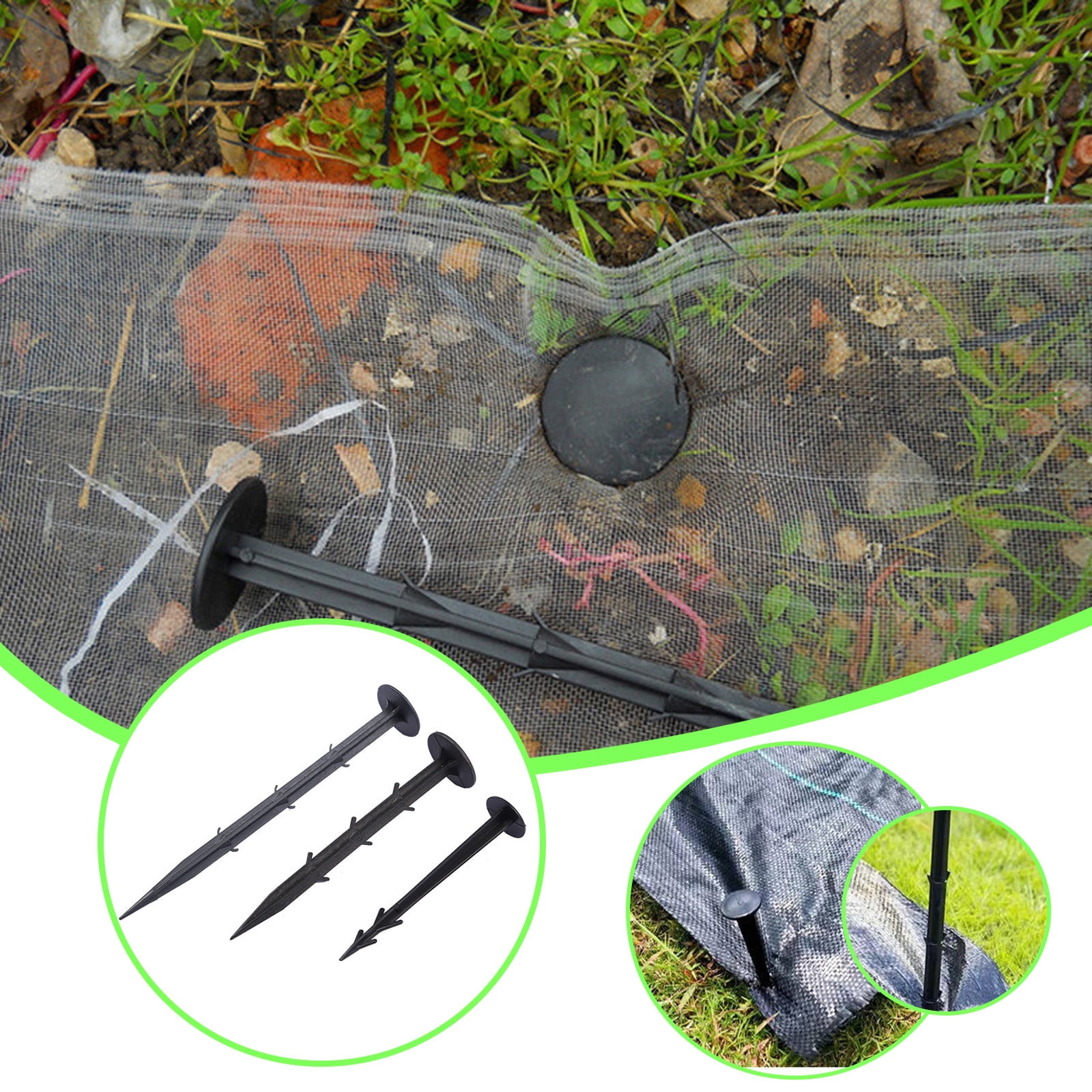 Up to 60% OFF, 50pcs Garden Stakes Plastic Scape Staples, Sod Pins for ...