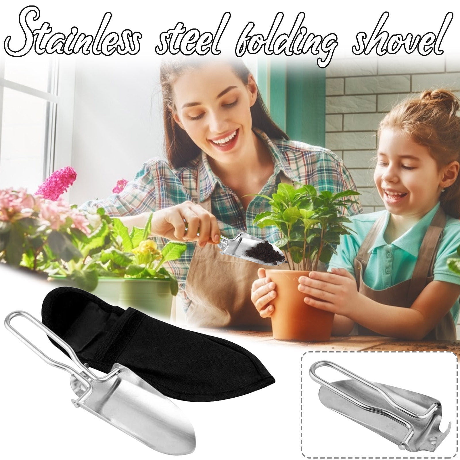 Up to 60% OFF, Folding Gardening Shovel, Stainless Steel Design ...