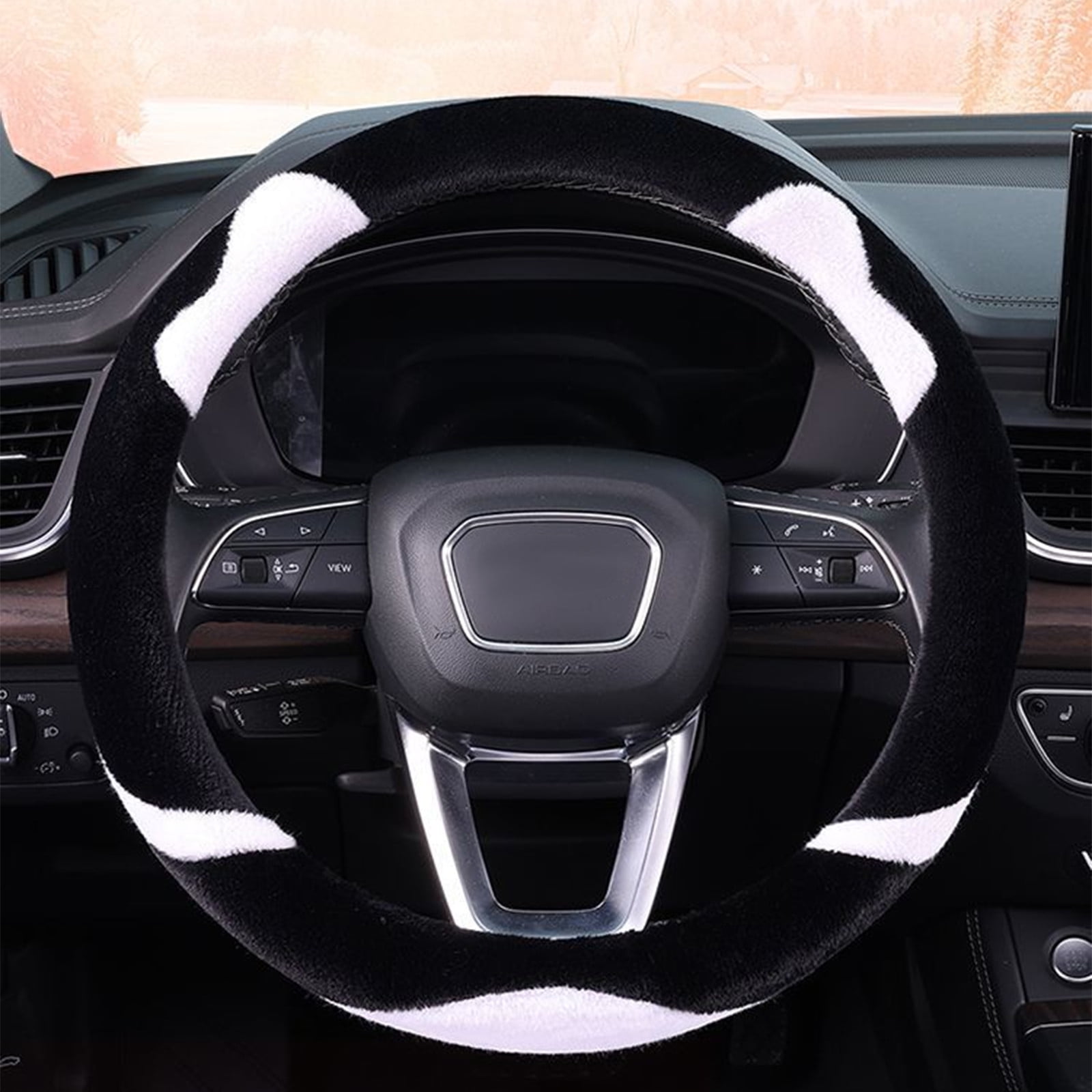 Up To 60% Off! Xiying Steering Wheel Cover Cute Cat Ear Lint Car Handle ...