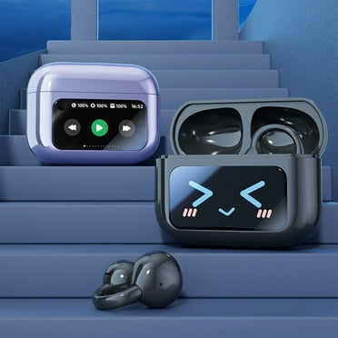 Purple 2Pc Clip Ear True Wireless Bluetooth Earbuds With Full Color ...