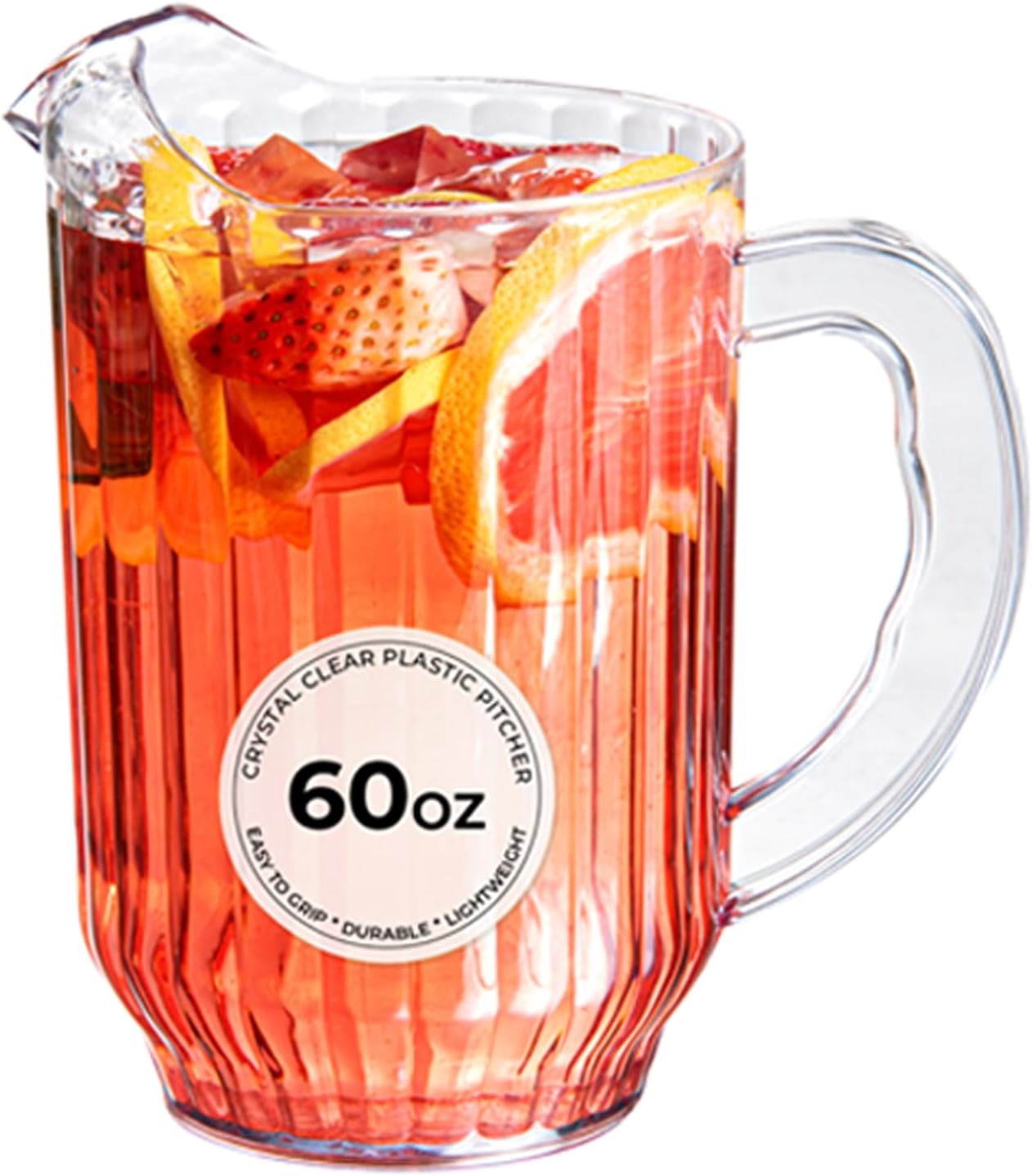 60 Ounce Beer Pitcher - 1 Count - Chef 101 Durable Restaurant Pitcher ...